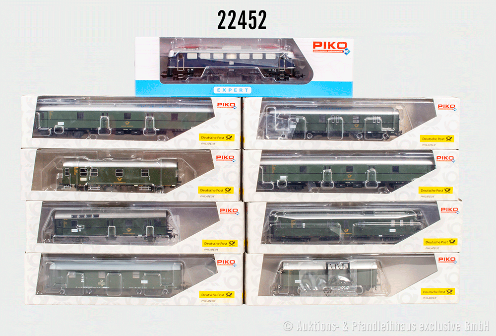 Piko H0 Postzug 51730 E-Lok, DB, BN DSS E10 110, 8 Wagen, Z 1-2, OVP ...