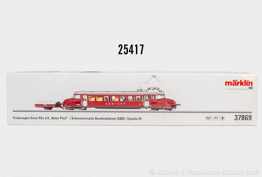 Märklin mfx digital H0: 37869 E-Triebwagen "Roter Pfeil", SBB, BN 604, Z 1, OVP | Barnebys