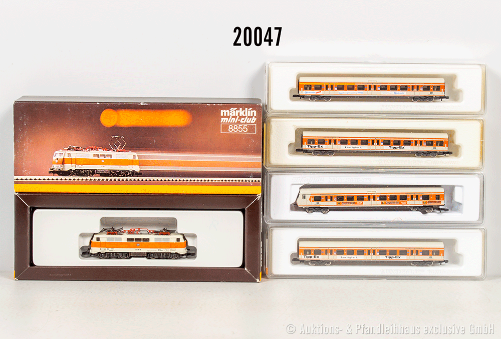 Märklin Spur Z S-Bahn-Zug: 8805 E-Lok, DB, BN 111 136-8 4 Wagen, Z 1-2 ...