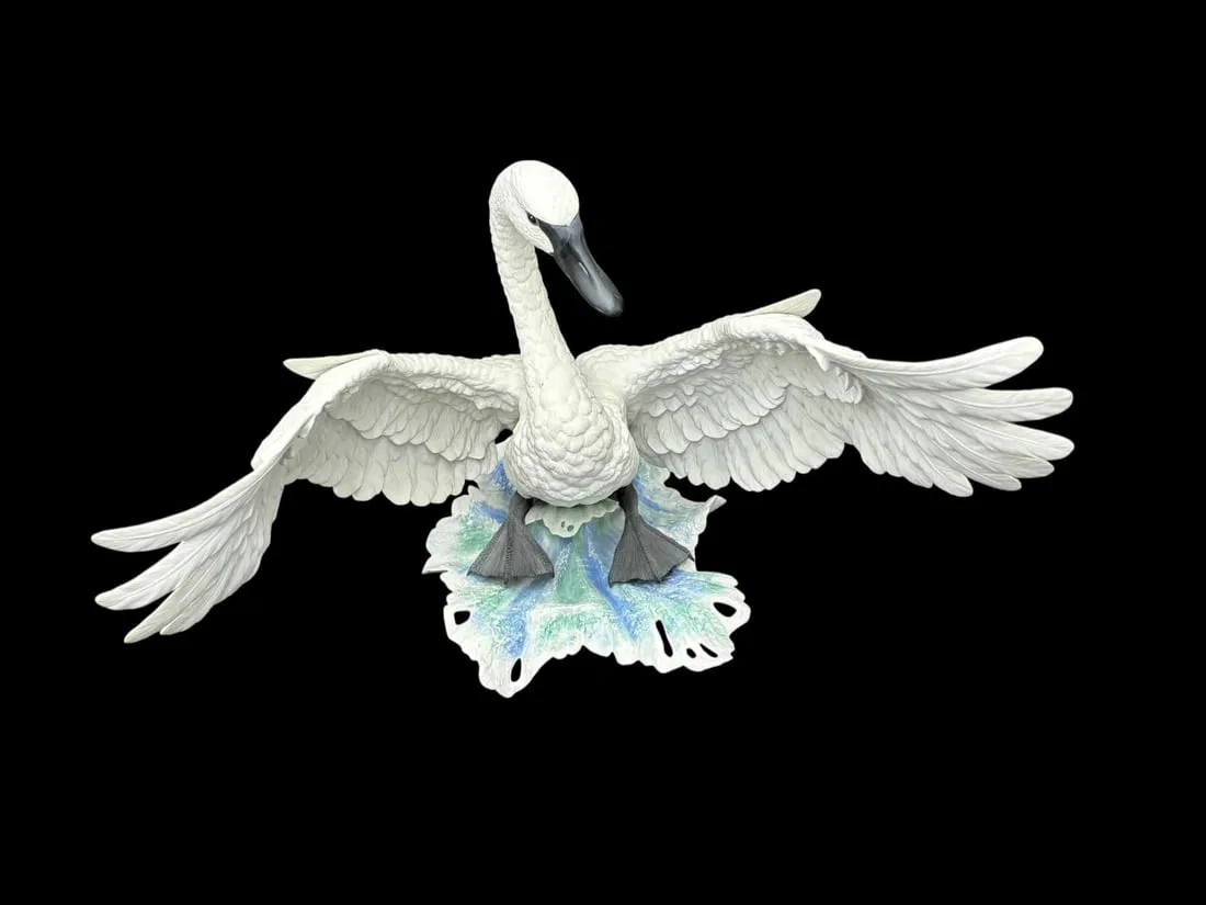 1985 Helen Boehm "Trumpeter Swan" Porcelain Sculpture, Signed & Ltd ...