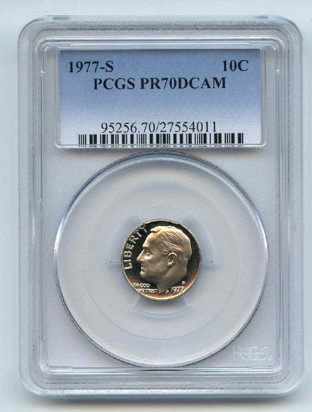 1977 S 10C Roosevelt Dime Proof PCGS PR70DCAM coin | Barnebys