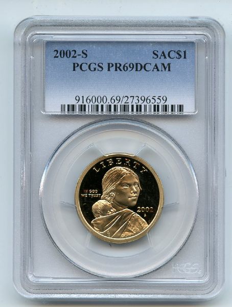 2002 S $1 Sacagawea Dollar PCGS PR69DCAM coin | Barnebys