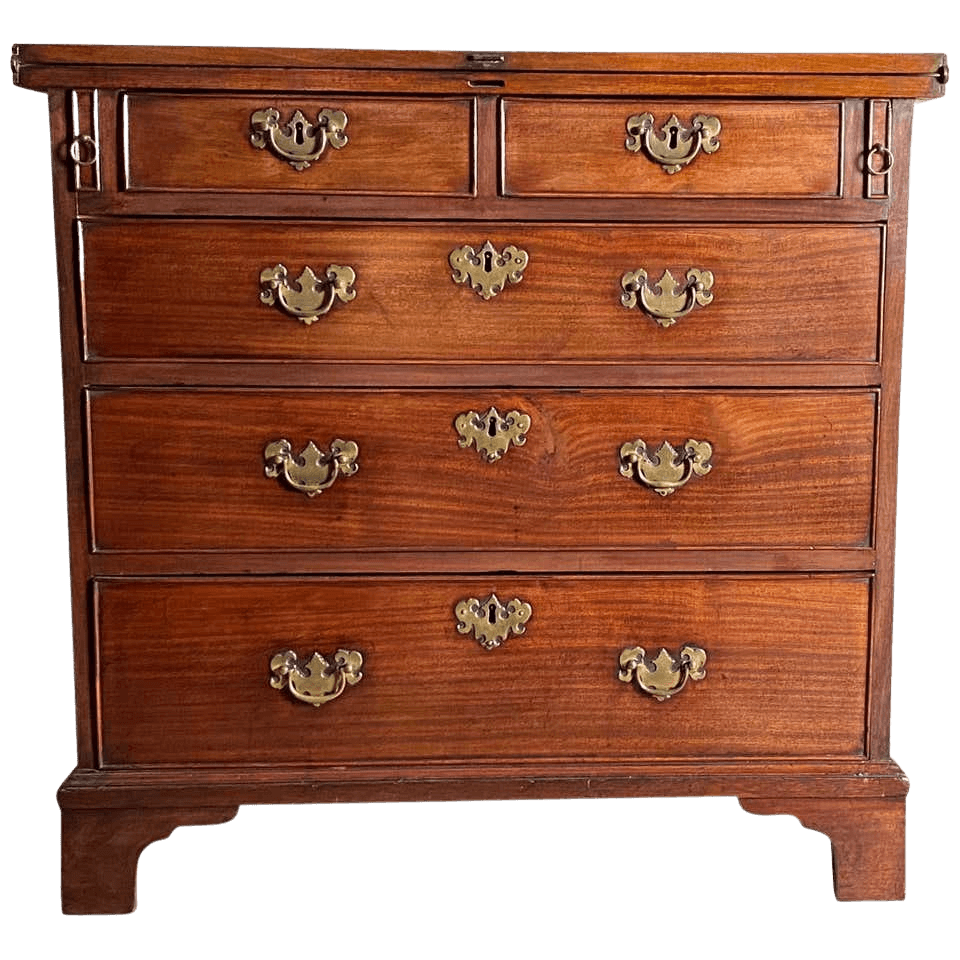 George II period mahogany fold over bachelor’s chest | Barnebys