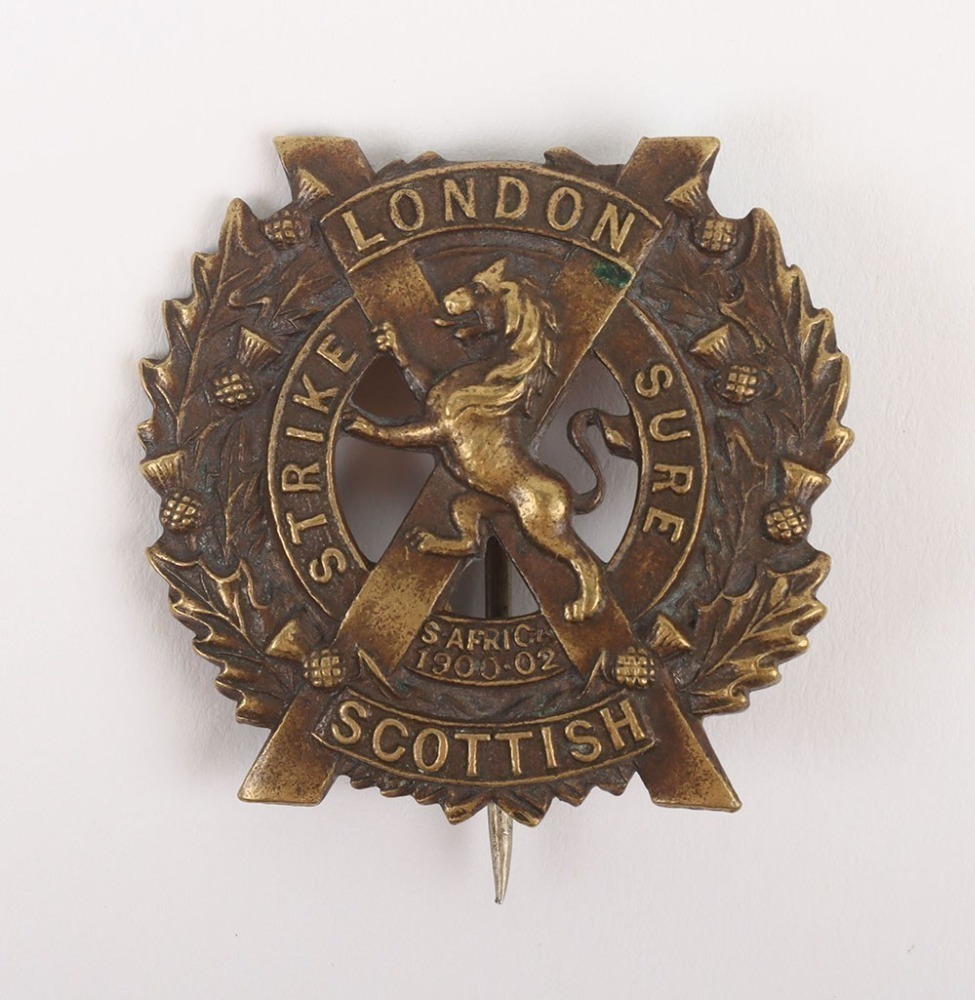 WW1 London Scottish Foreign Service Helmet Pagri Badge | Barnebys