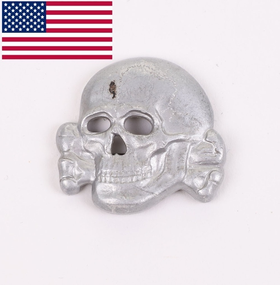 WW2 German Allgemeine / Waffen-SS Totenkopf Cap Skull | Barnebys