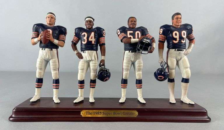 The Danbury Mint 1985 Chicago Bears Super Bowl Greats Figures Statue ...