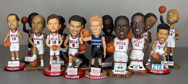 14 - Chicago Bulls Bobbleheads with Derrick Rose, Jimmy Butler, Dwayne ...