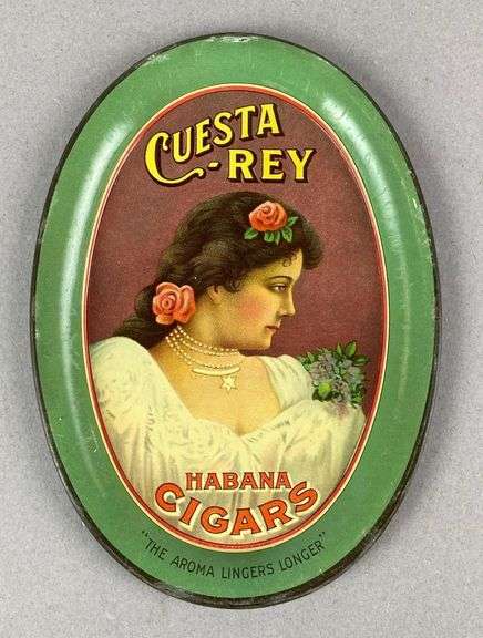 Antique 1920s Cuesta-Rey Habana Cigars Advertising Tip Tray | Barnebys