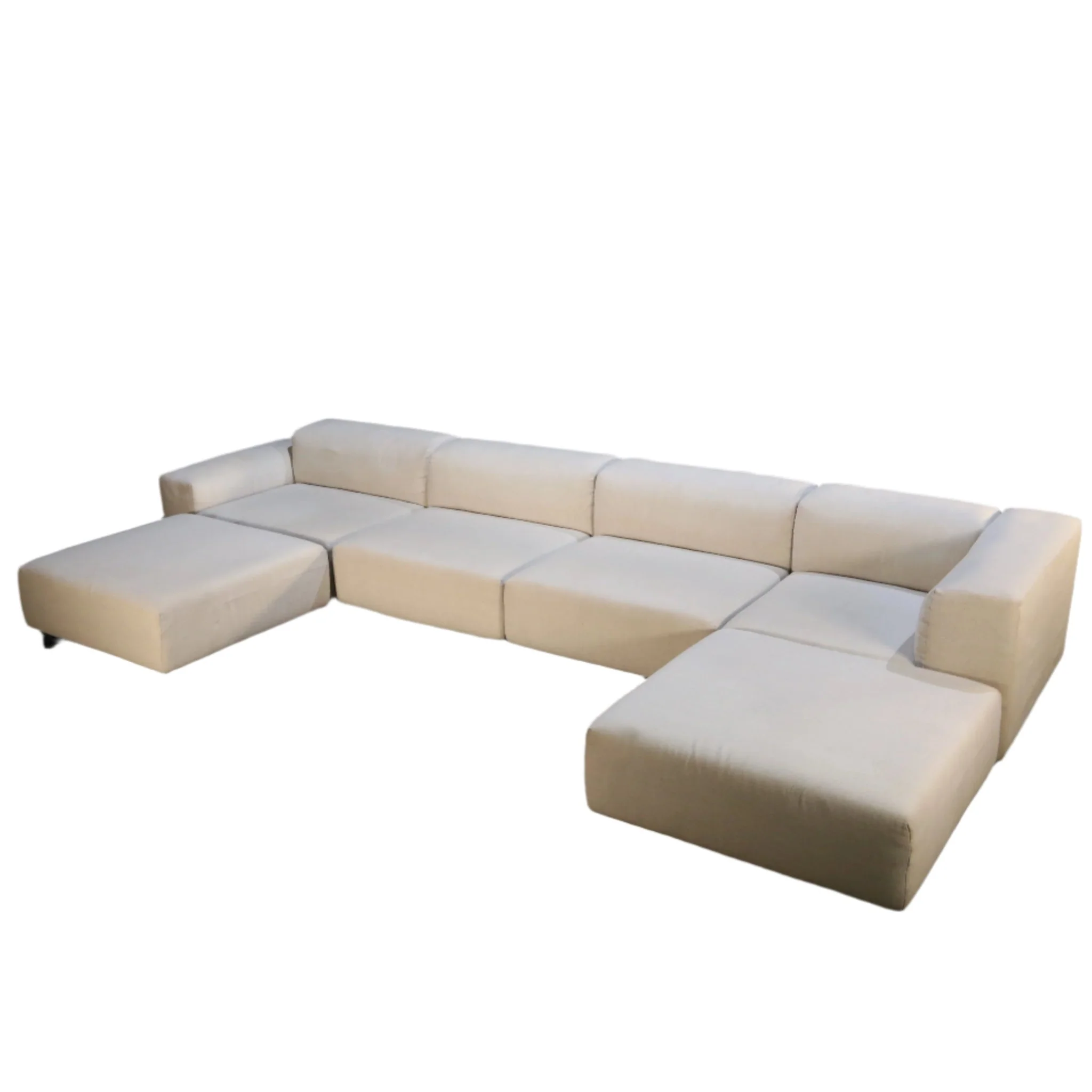 Vitra Soft Modular Four Seater Sofa and Ottoman by Jasper Morrison ...