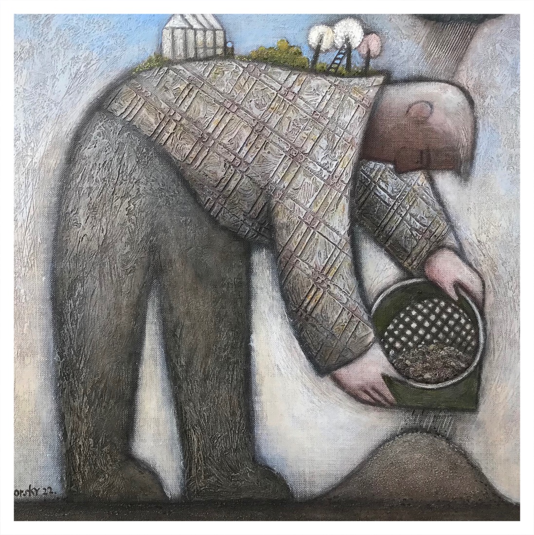 Borsky, Jiri (1945-) Sieving Compost | Barnebys