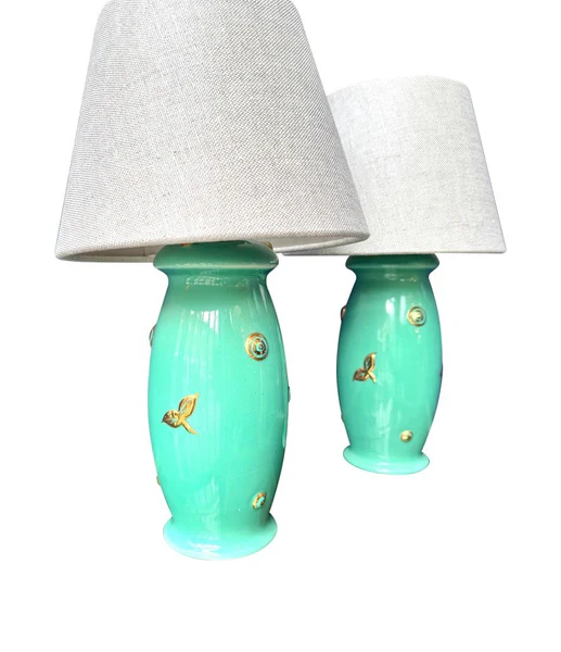A lovely pair of 1930s Royal Staffordshire lamps by Clarice Cliff ...