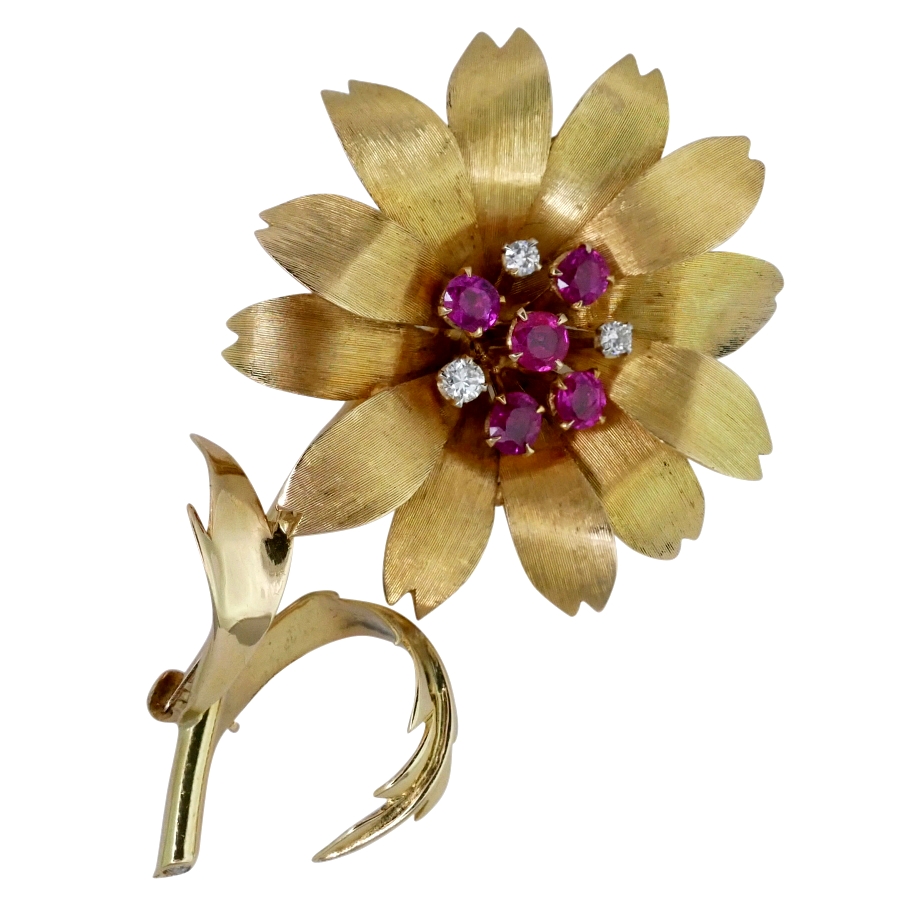 Andrew Grima Burmese Ruby Brooch | Barnebys