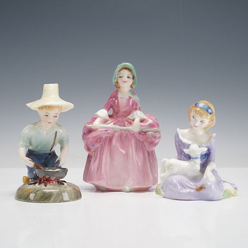 3pc Royal Doulton Figurines, River Boy, Bo-Beep and Mary Had a Little ...
