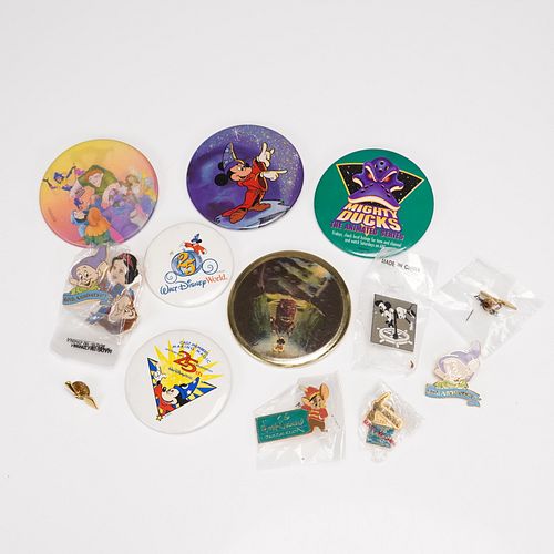 14pc Disney Collector & Event Pinback Buttons incl.Fantasia Sorcerer ...