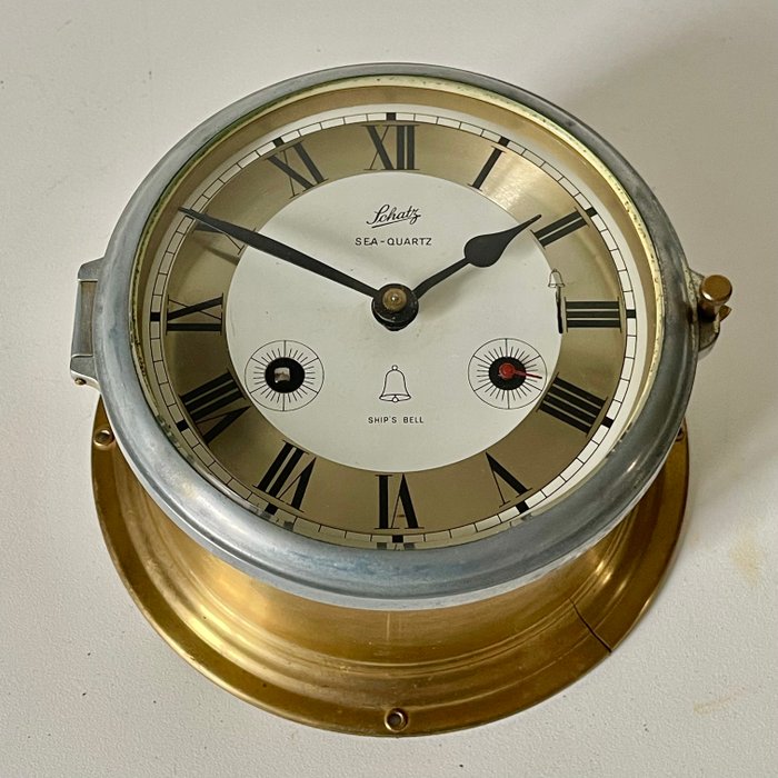 Sea-Quartz Ship's Bell - Schatz - Brass, Glass- Rare Ship's Clock ...