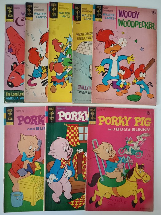 Woody Woodpecker Vari - Porky Pig; Cracky - 8 Comic - 1972/1973 | Barnebys