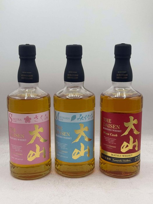 Daisen Wine Cask, Maisen Mizunara Cask & Sakura Cask - 70cl - 3 bottles ...