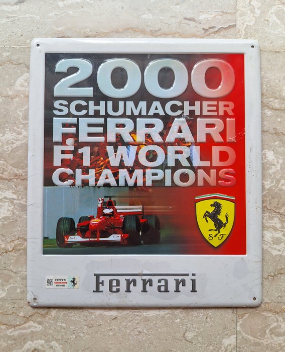 Number plate (1) - Ferrari - 2000 SCHUMACHER FERRARI F1... | Barnebys