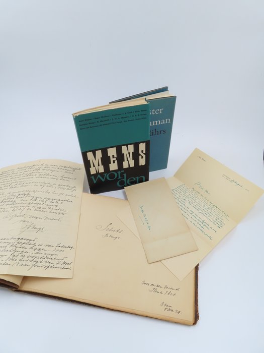 Anna Blaman - Manuscript van 'Schets' + twee brieven - 1929 | Barnebys
