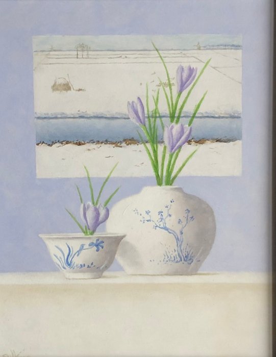 Ruud Verkerk - Hommage aan Jan Mankes, Sneeuwlandschap met sloot ...