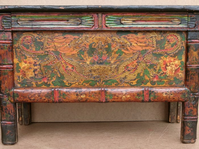 Magnificent antique ritual table from a Tibetan monastery | Barnebys