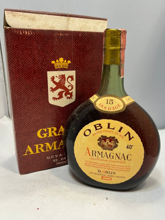 Oblin 15 years old - Armagnac - b. 1970s - 75cl | Barnebys