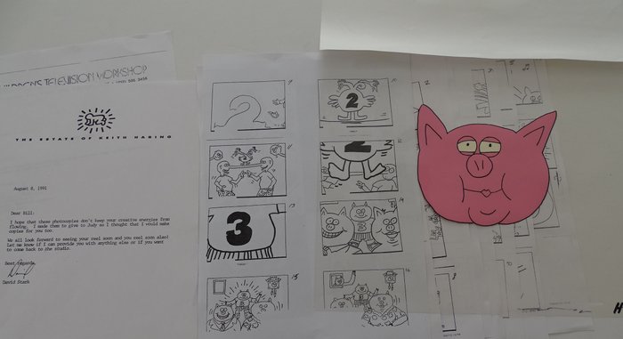 Keith Haring Studio - Animation cell | Barnebys