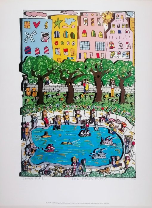 James Rizzi (after) Offset Print - Living near the Water - The Park ...