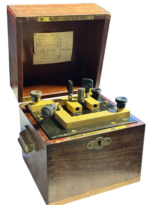 Measuring instrument - Wood, Brass, Steel - 1850-1900 - Ohmmeter in its ...