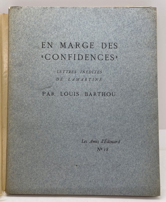 Signé ; Louis Barthou - En marge des Confidences | Barnebys