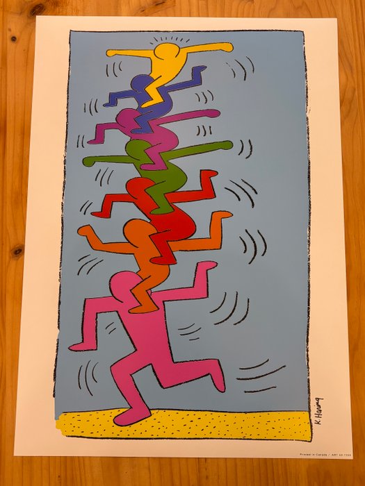 Keith Haring (after) - Seven Person Stack / New York 80s | Barnebys