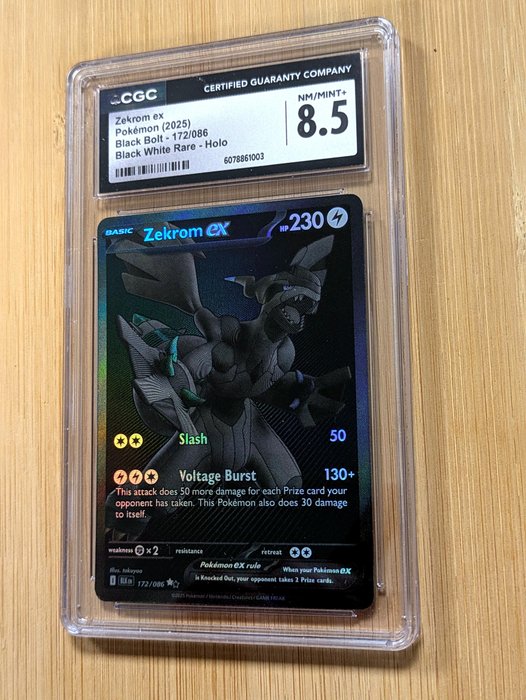 Pokémon - 1 Graded card - Zekrom 172/086 Black Bolt 2025 CHASE CARD ...