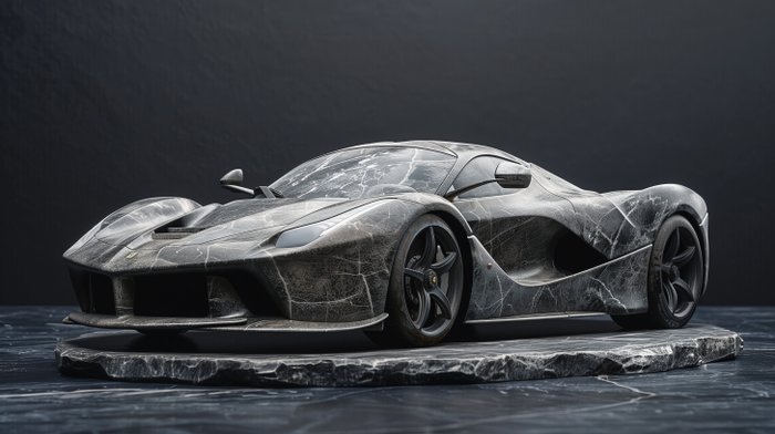 CARCANVAS_IT - GREAT STONE SCULPTURE OF A MYTH FERRARI | Barnebys