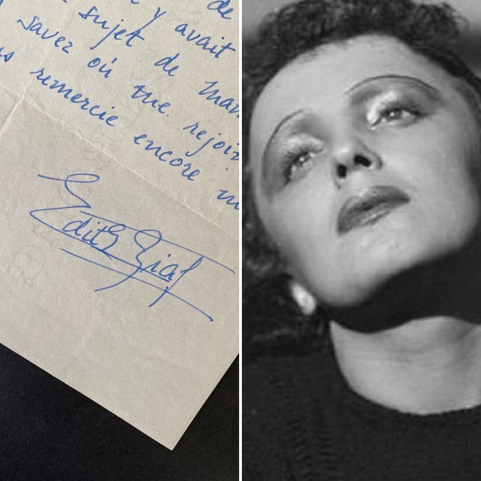 Edith PIAF - Belle lettre autographe signée au sujet de... | Barnebys