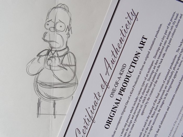 Matt Groening - 1 Original drawing - The Simpsons - The Simpsons, Homer ...
