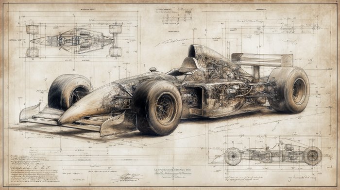 Artxlife - Ferrari F1 Leonardo Drawings [XXL] | Barnebys