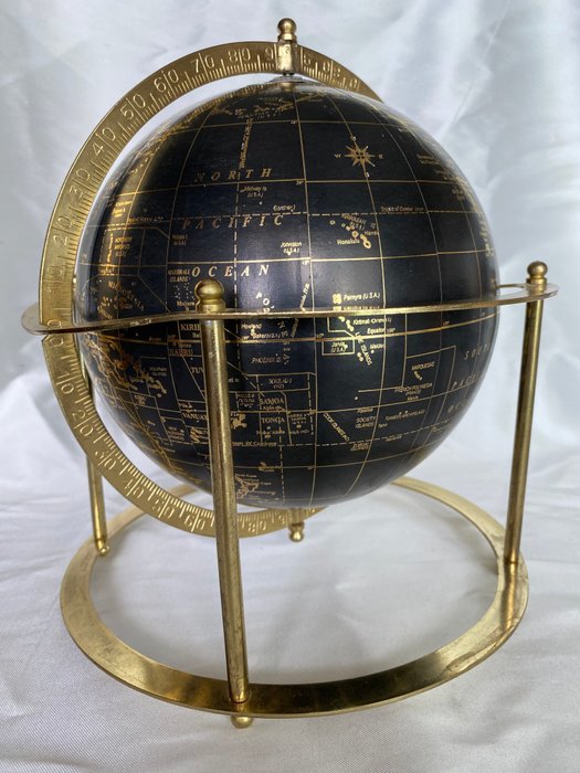 Globe - 1990-2000 - Vintage globe map of the world on a bronze ...