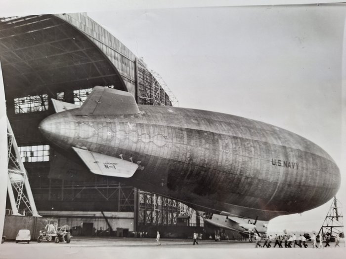 INP - 'Navy's Largest Blimp arrives at Lakehurst' New Jersey US 1952 ...