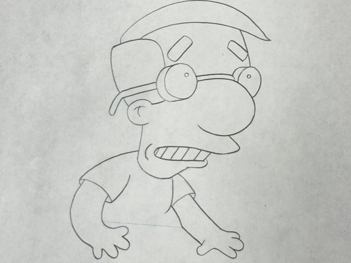 Gracie Films - Original Animation Drawing of Milhouse Van Houten | Barnebys