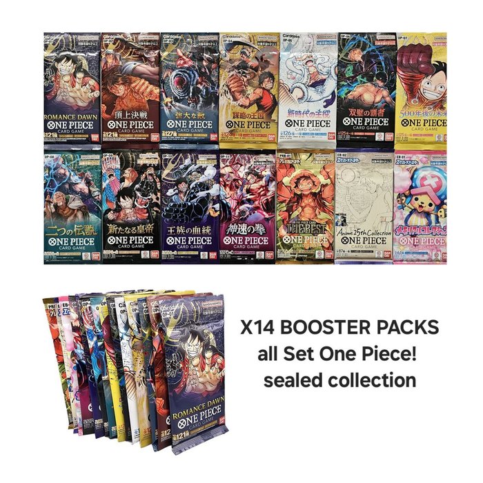 One Piece - 14 Booster pack - All One Piece Booster Packs Collection ...