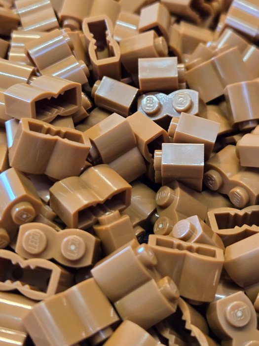 LEGO Bricks - New Brick Modified 1 x 2 with Log Profile Nougat 500pcs ...