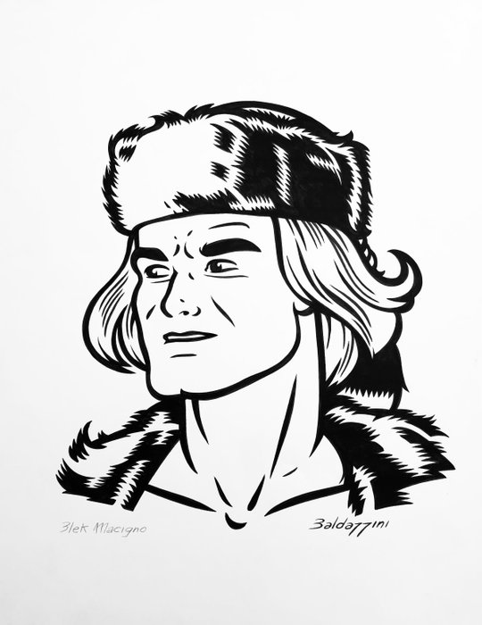 Baldazzini, Roberto - 1 Original drawing - Blek Macigno - 1990 | Barnebys