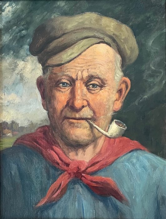 Jan Theuns (1877 - 1961) - Portret van visser | Barnebys