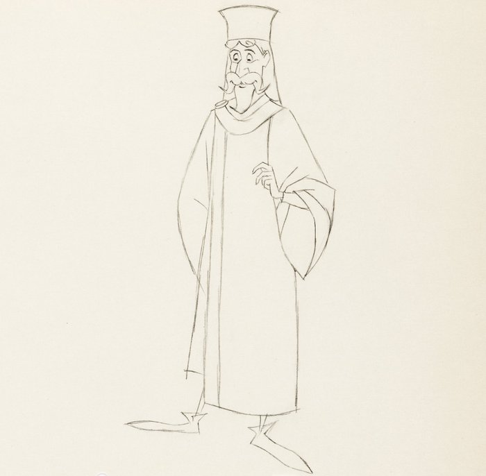 Walt Disney - King Stefan Animation Drawing - Sleeping Beauty (1959 ...