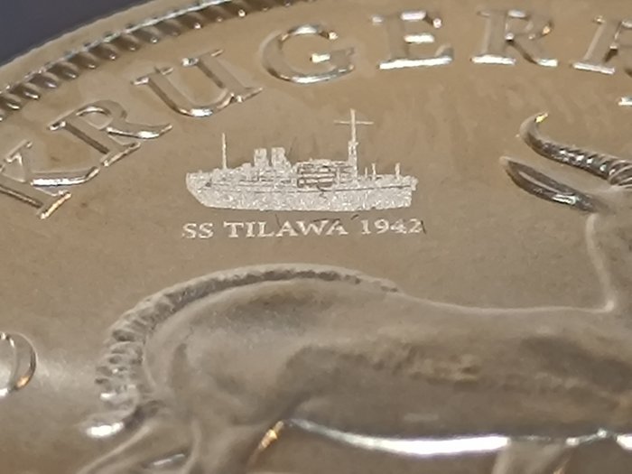 South Africa. Krugerrand 2025 SS Tilawa 1942, 1 Oz .999 (No Reserve ...