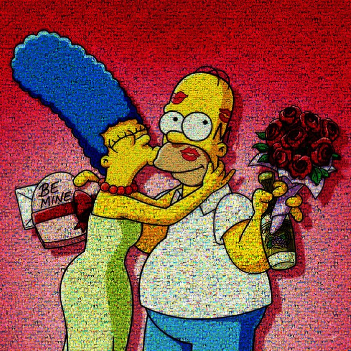David Law (1967) - Crypto Simpsons in Love - Format 60x60 | Barnebys