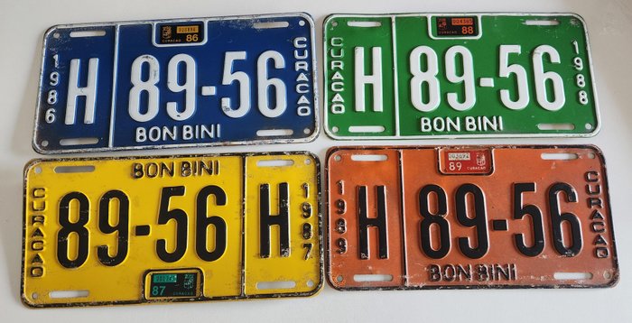 Number plate (4) - na - Curacao (Dutch Caribbean) car number plates ...