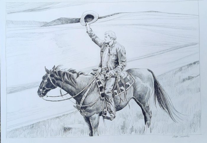 Zuccheri, Laura - 1 Original drawing - Robert Redford - So long Robert ...