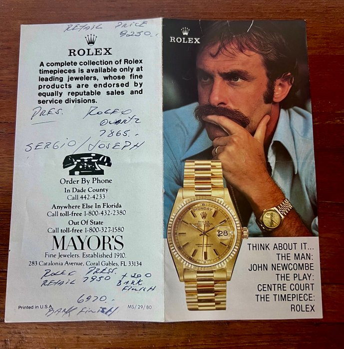 Rolex - Year 1980 - Vintage Folder - Collectible and Very Rare | Barnebys