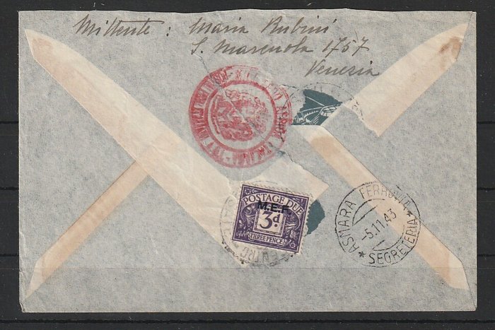Great Britain - Occupation of Italian colonies (1942-1949) 1943 - M.E.F ...